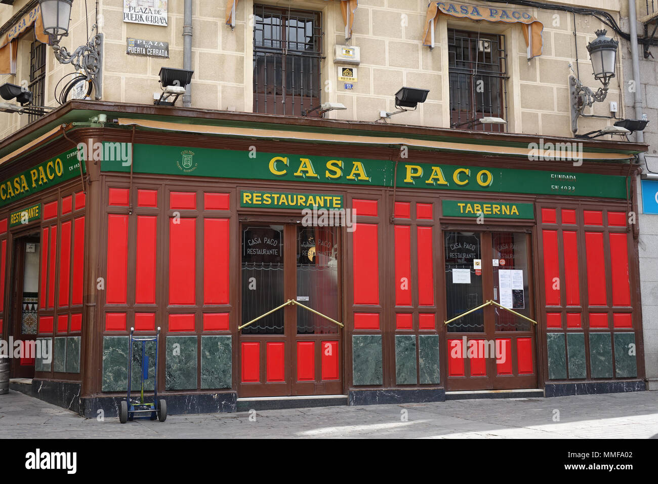 Restaurant , Casa Paco, Madrid Stock Photo - Alamy