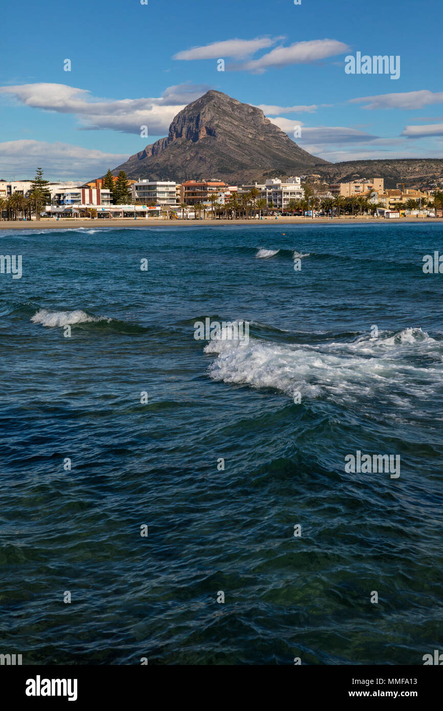 XABIA, SPAIN - APRIL 12TH 2018: A view of the magnificent Montgo ...