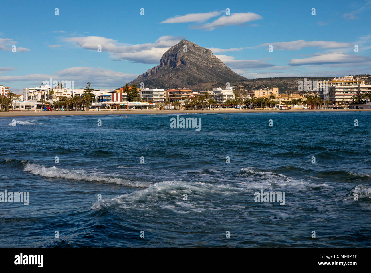 XABIA, SPAIN - APRIL 12TH 2018: A view of the magnificent Montgo ...