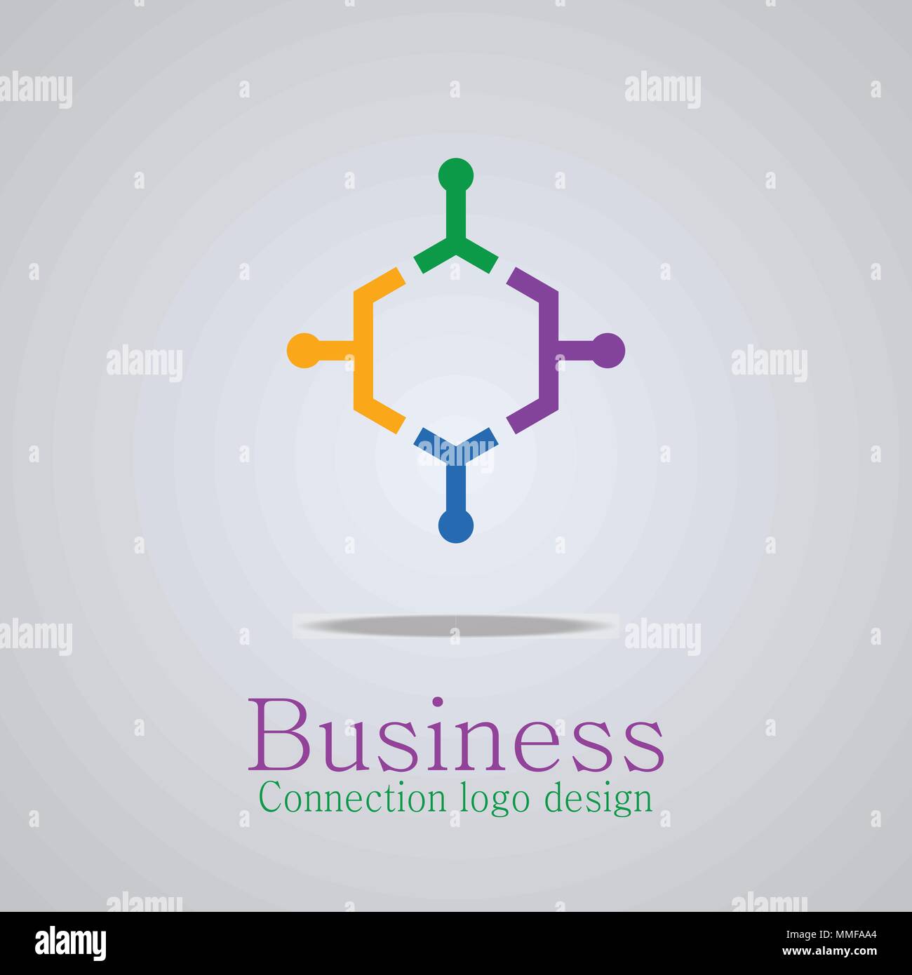 Business connecting logo, connect logo design, vector icons Stock ...