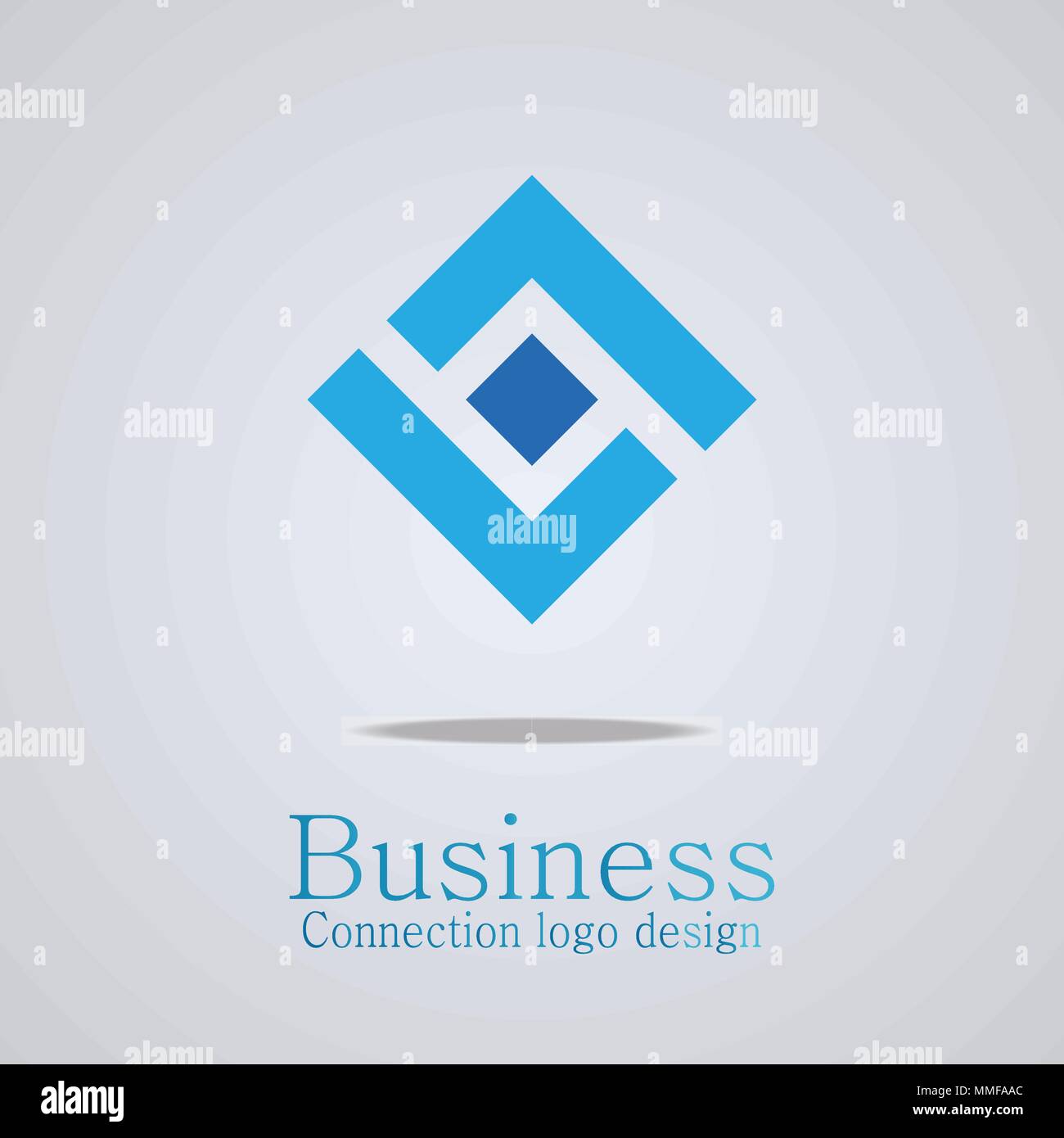Business connecting logo, square design, vector icons Stock Vector ...