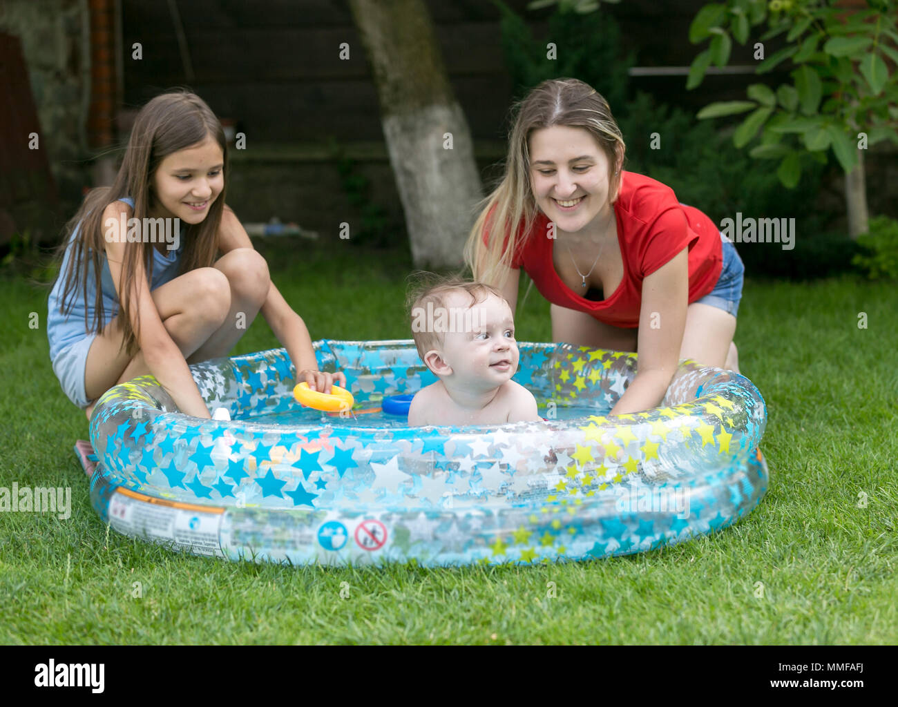 Baby pool yard hi-res stock photography and images - Alamy