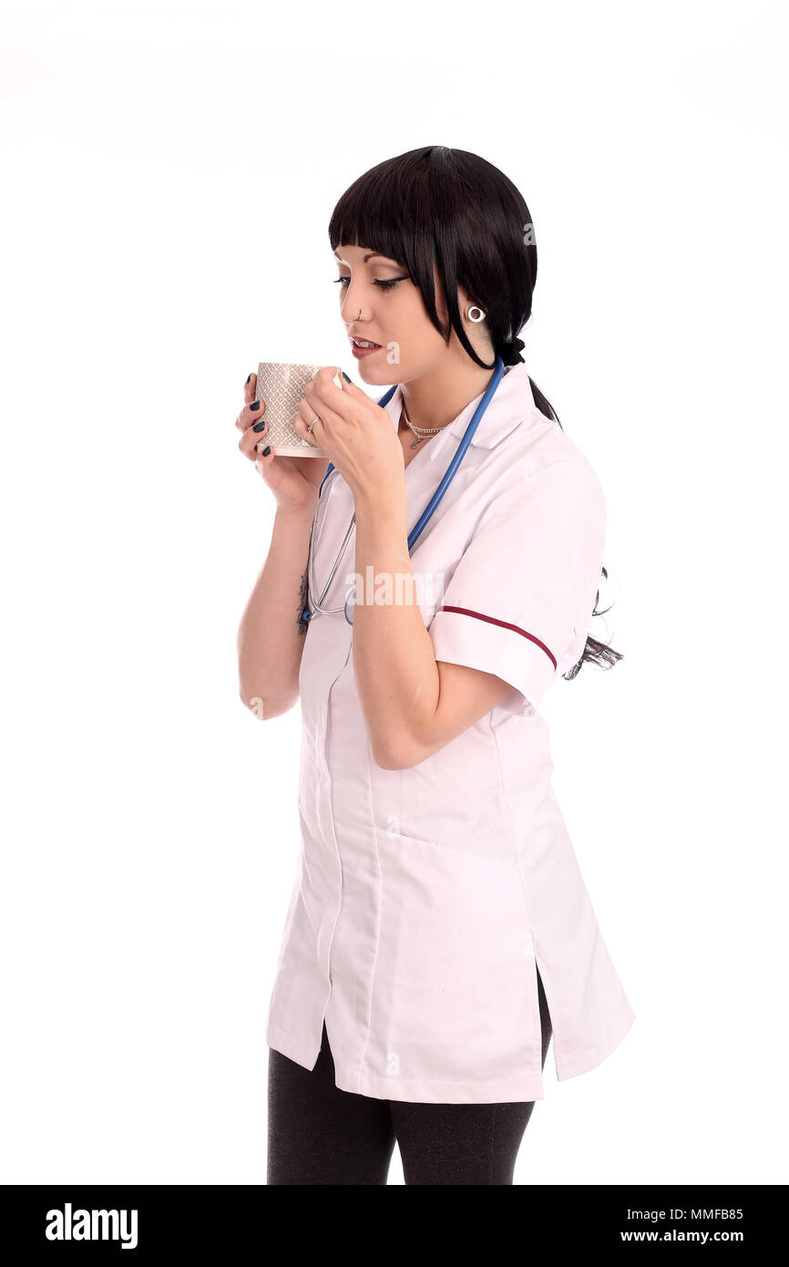 Nurse Drinking Tea High Resolution Stock Photography and Images - Alamy