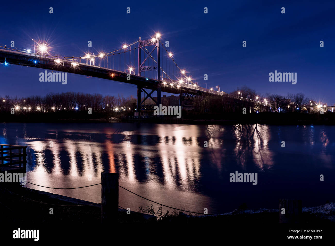 A panoramic nighttime view of downtown Toledo Ohio's Anthony Wayne ...