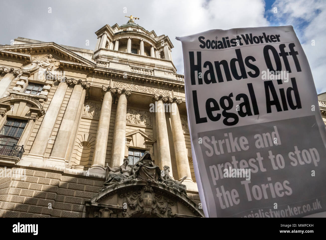 Protest in support of Legal Aid by UK Uncut campaign movement. London ...