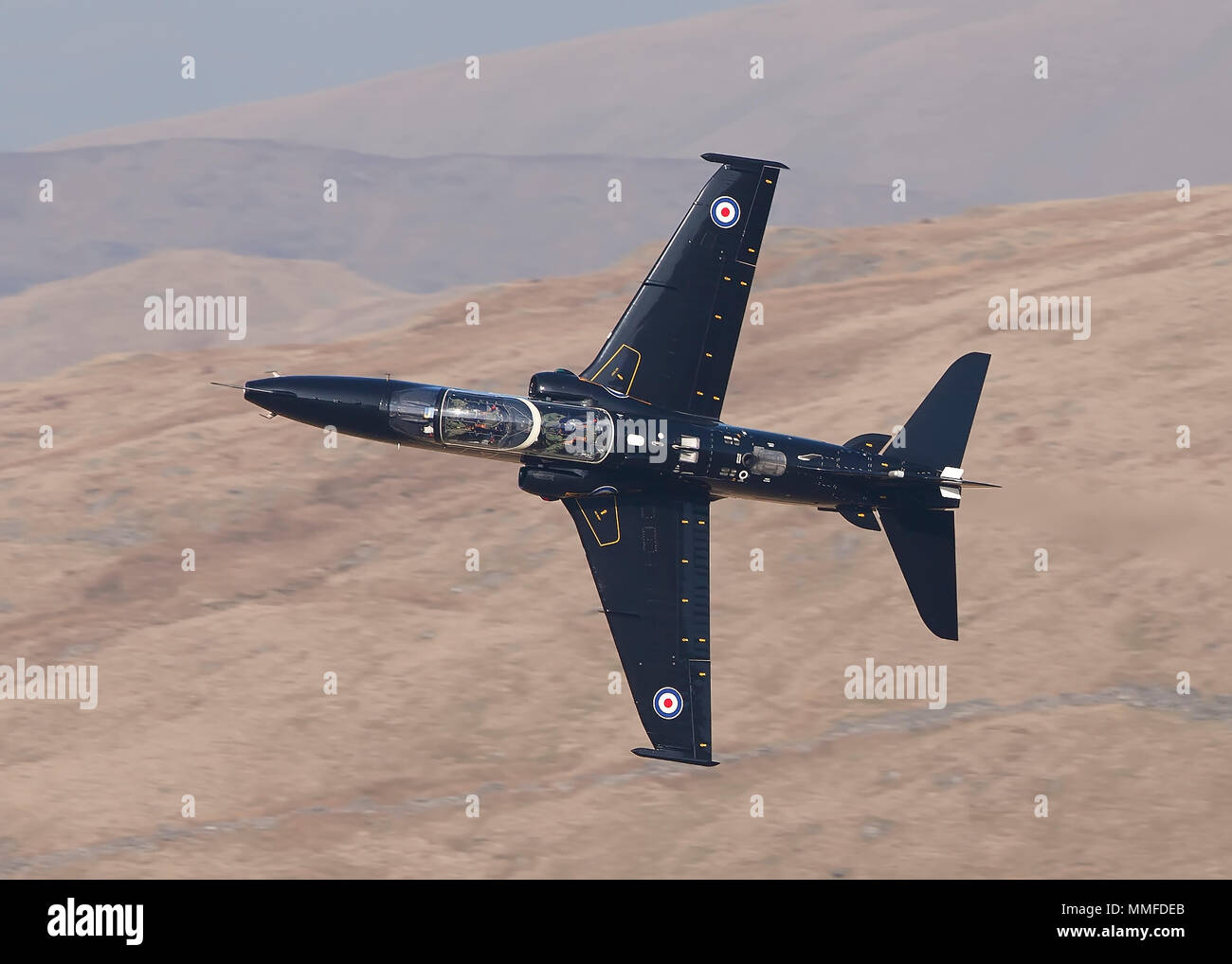 RAF Hawk low level Stock Photo - Alamy