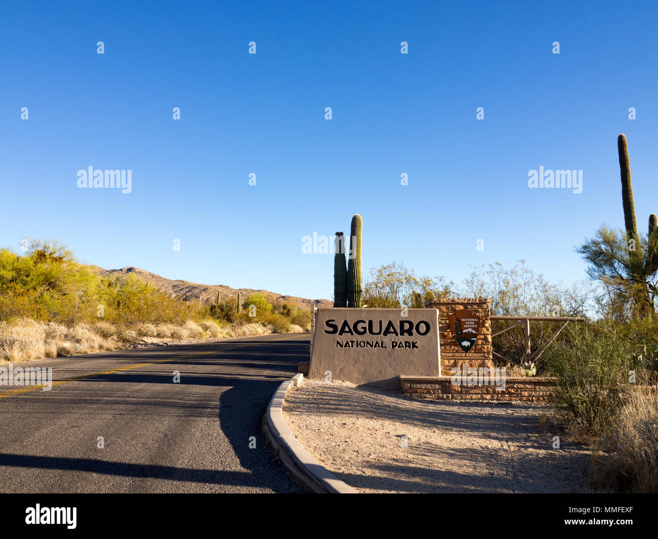Saguaro national park sign hi-res stock photography and images - Alamy