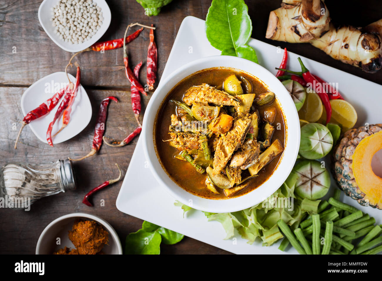 Thai food : The viscera of mackerel fish paunch hot spicy curry or fish ...