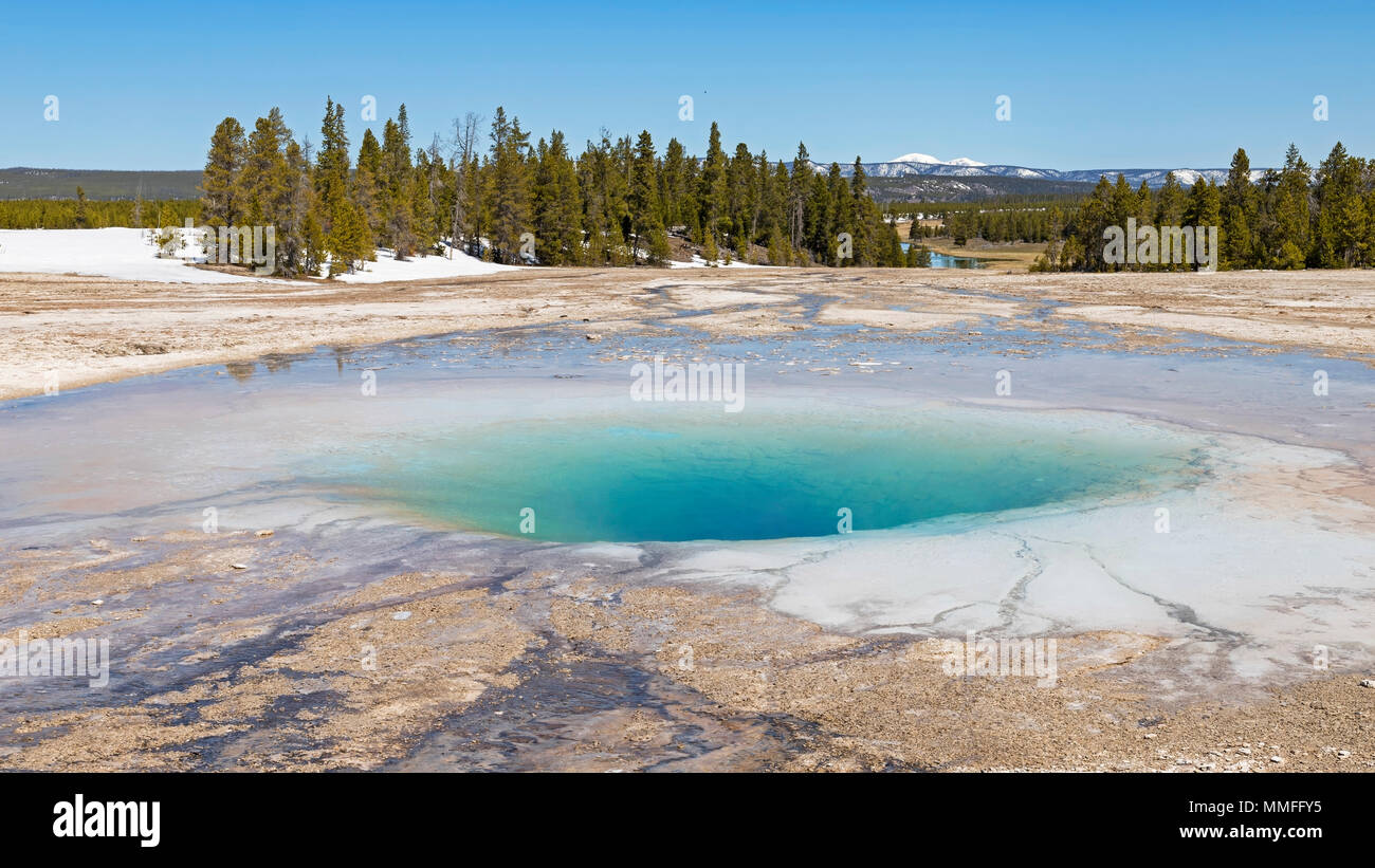 Yellowstone National Park geysers and hot springs pool Stock Photo - Alamy