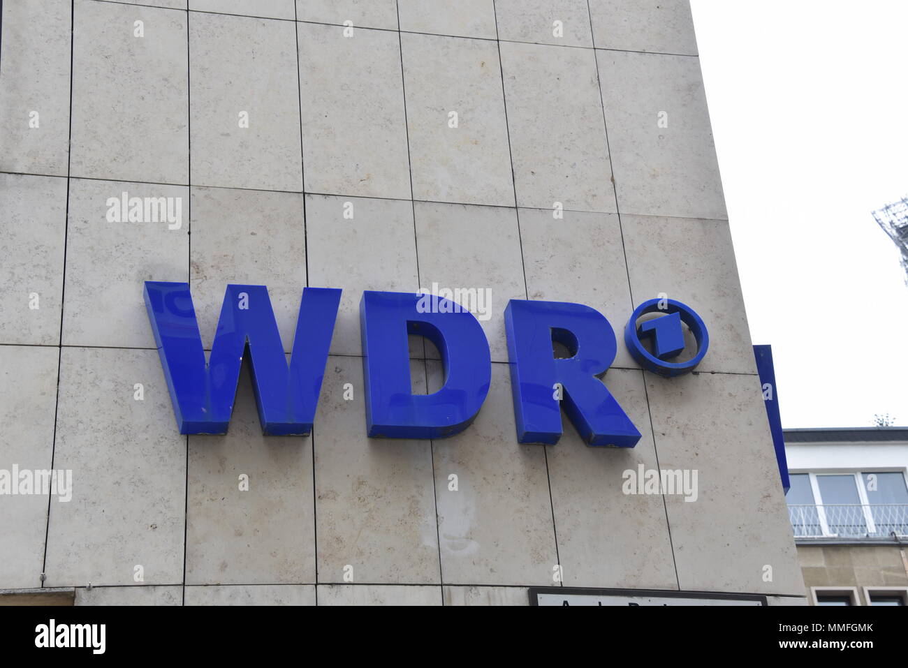10 May 2018, Germany, Cologne: The logo of West German Broadcaster WDR ...