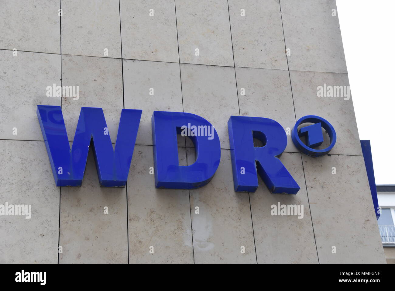 10 May 2018, Germany, Cologne: The logo of West German Broadcaster WDR ...