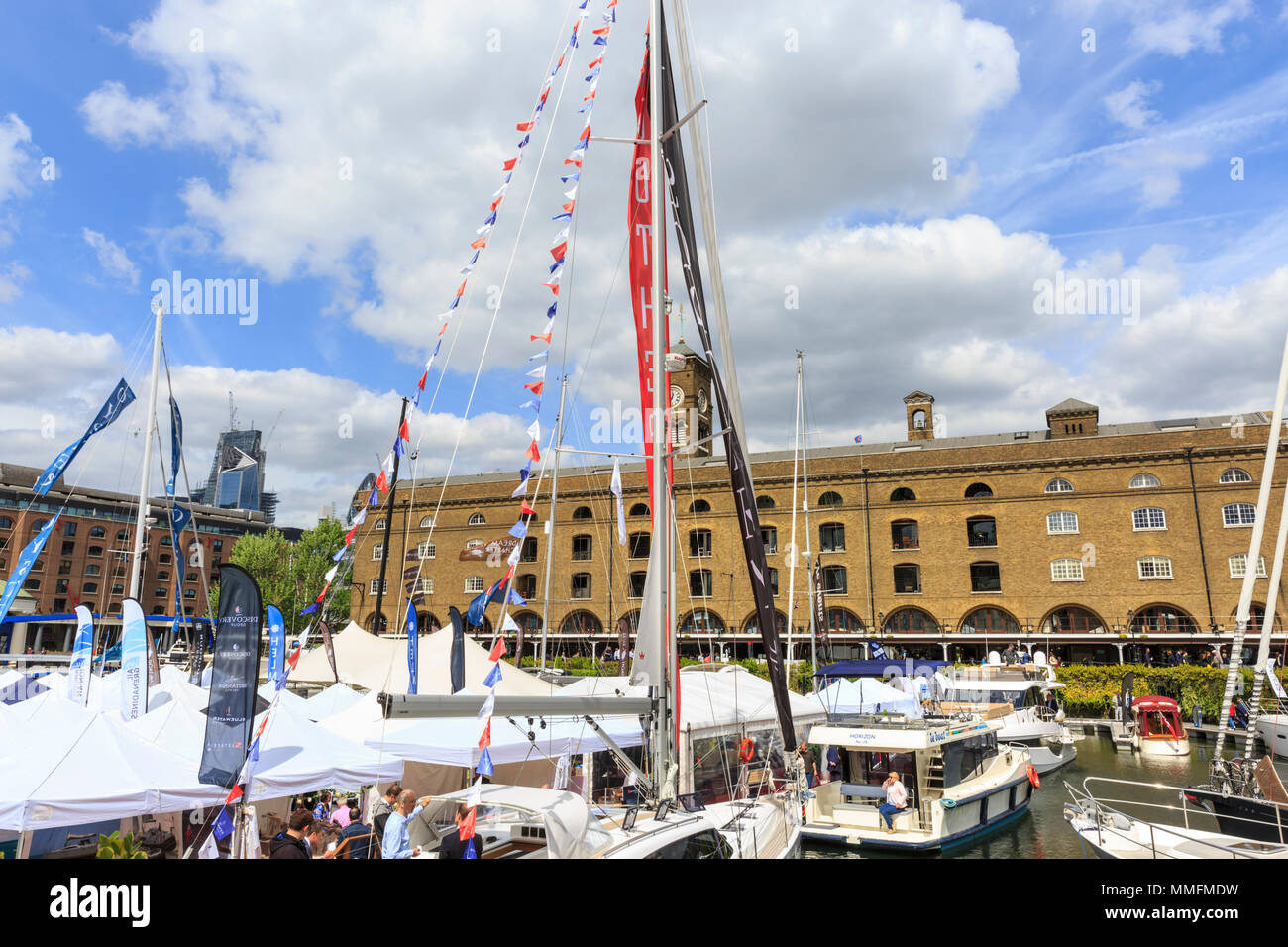 Yachts st katherine docks marina hi-res stock photography and images ...