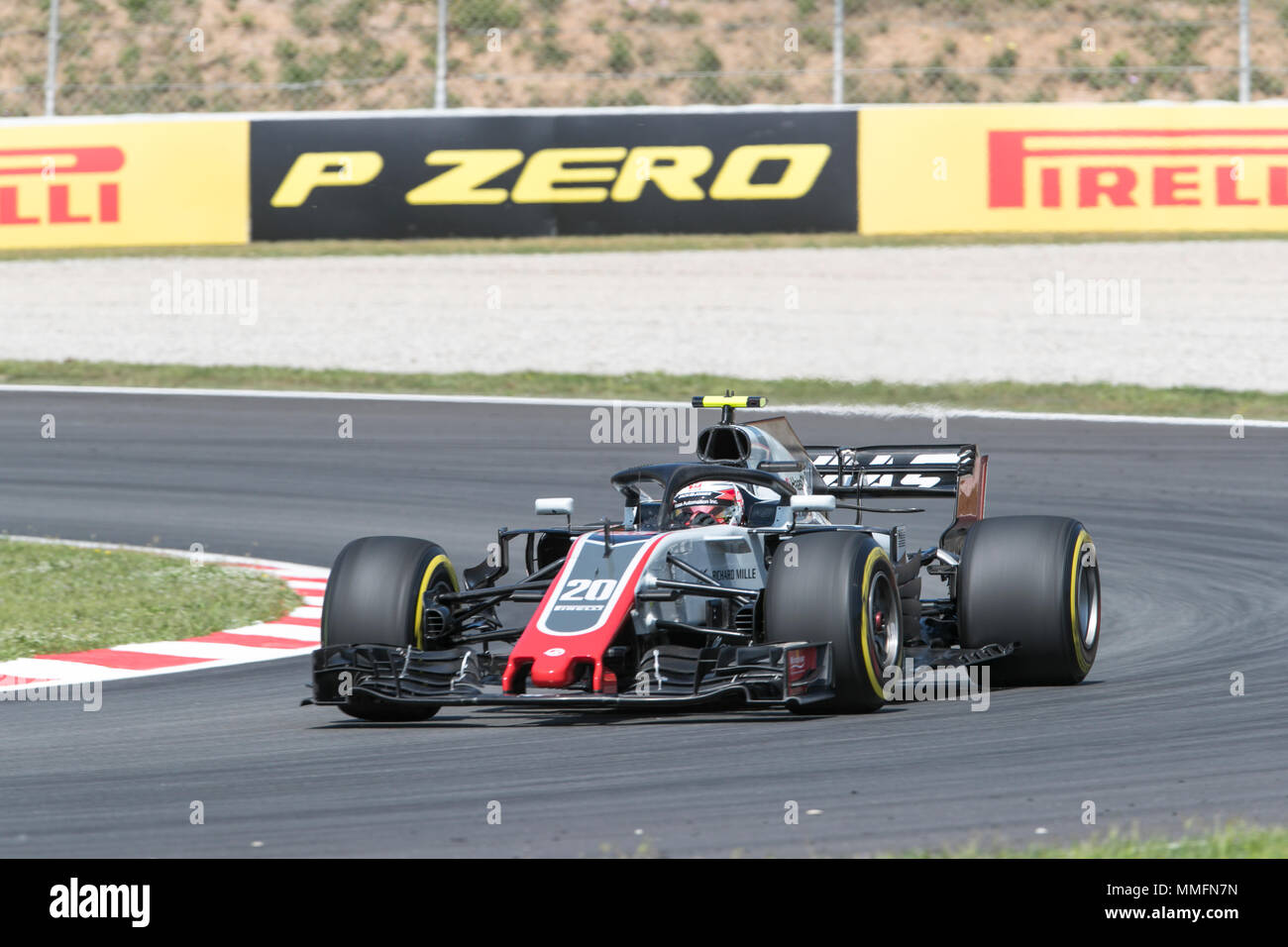 Barcelona, Spain. 11th May 2018. Haas driver Kevin Magnussen (20) of ...