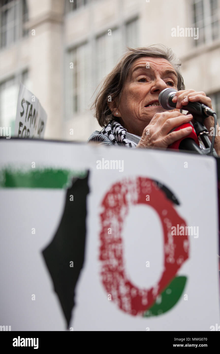 London, UK. 11th May, 2018. Baroness Jenny Tonge addresses pro ...