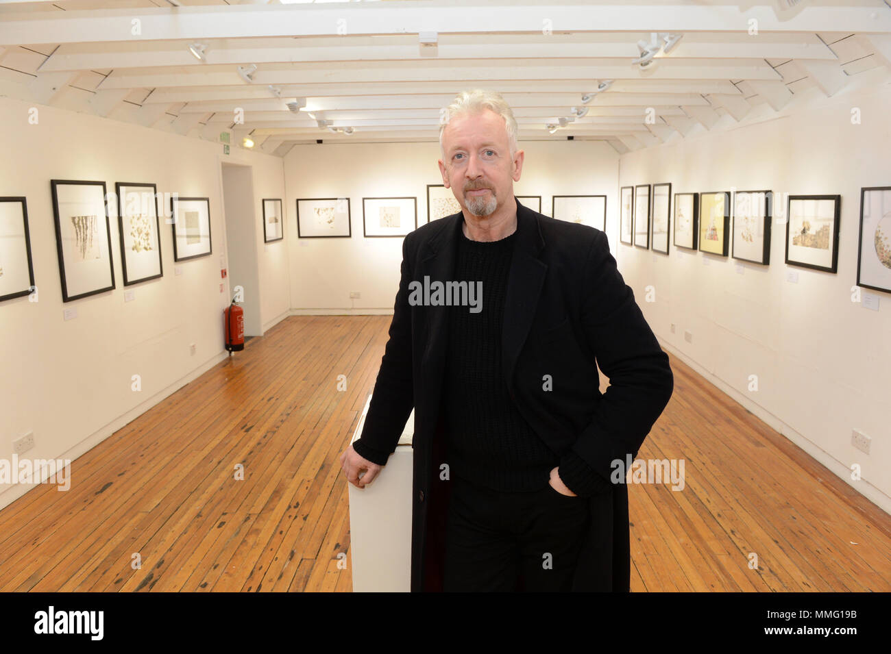 David Mach artist at the opening of his exhibition at the Bonhoga ...