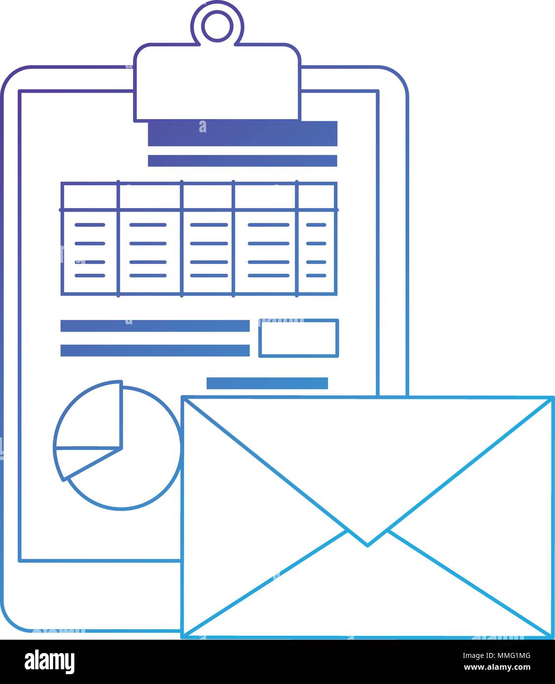 envelope mail with financial document vector illustration design Stock ...