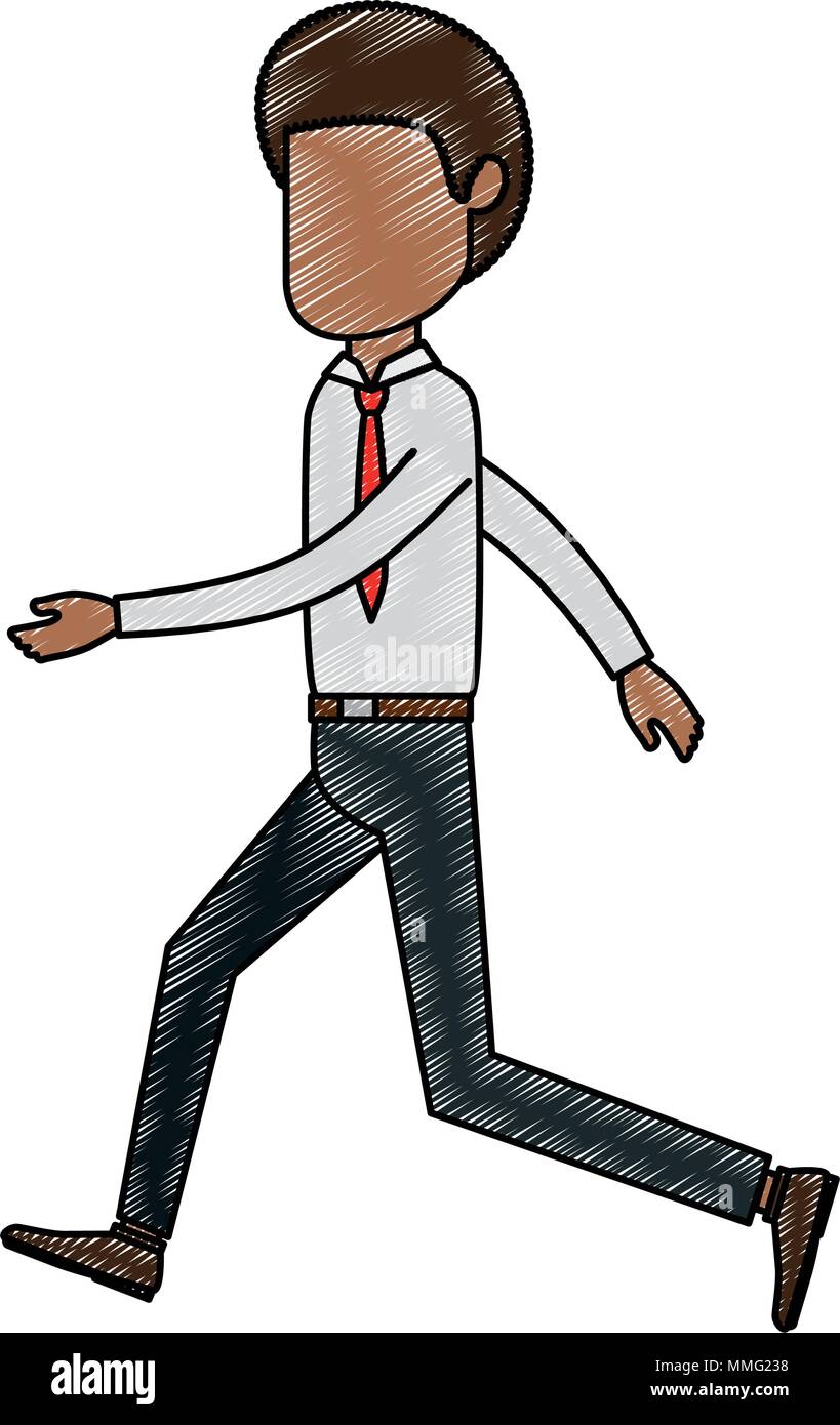 businessman sad running avatar character vector illustration design ...