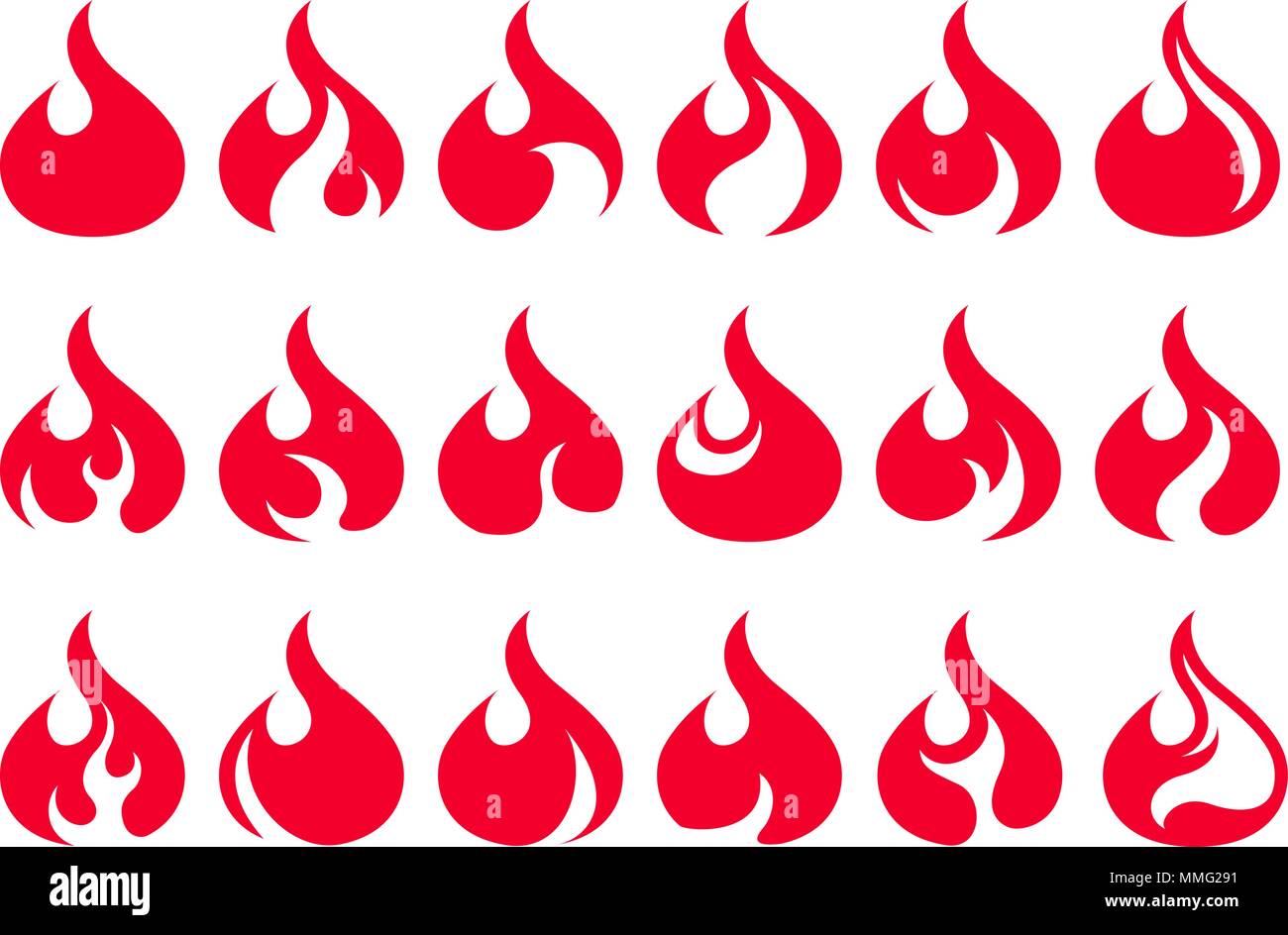 Fire icon set. Design element Stock Vector Image & Art - Alamy