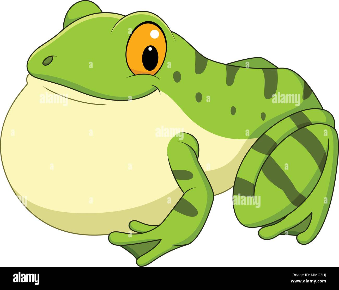 Cartoon green frog croaking Stock Vector Image & Art - Alamy
