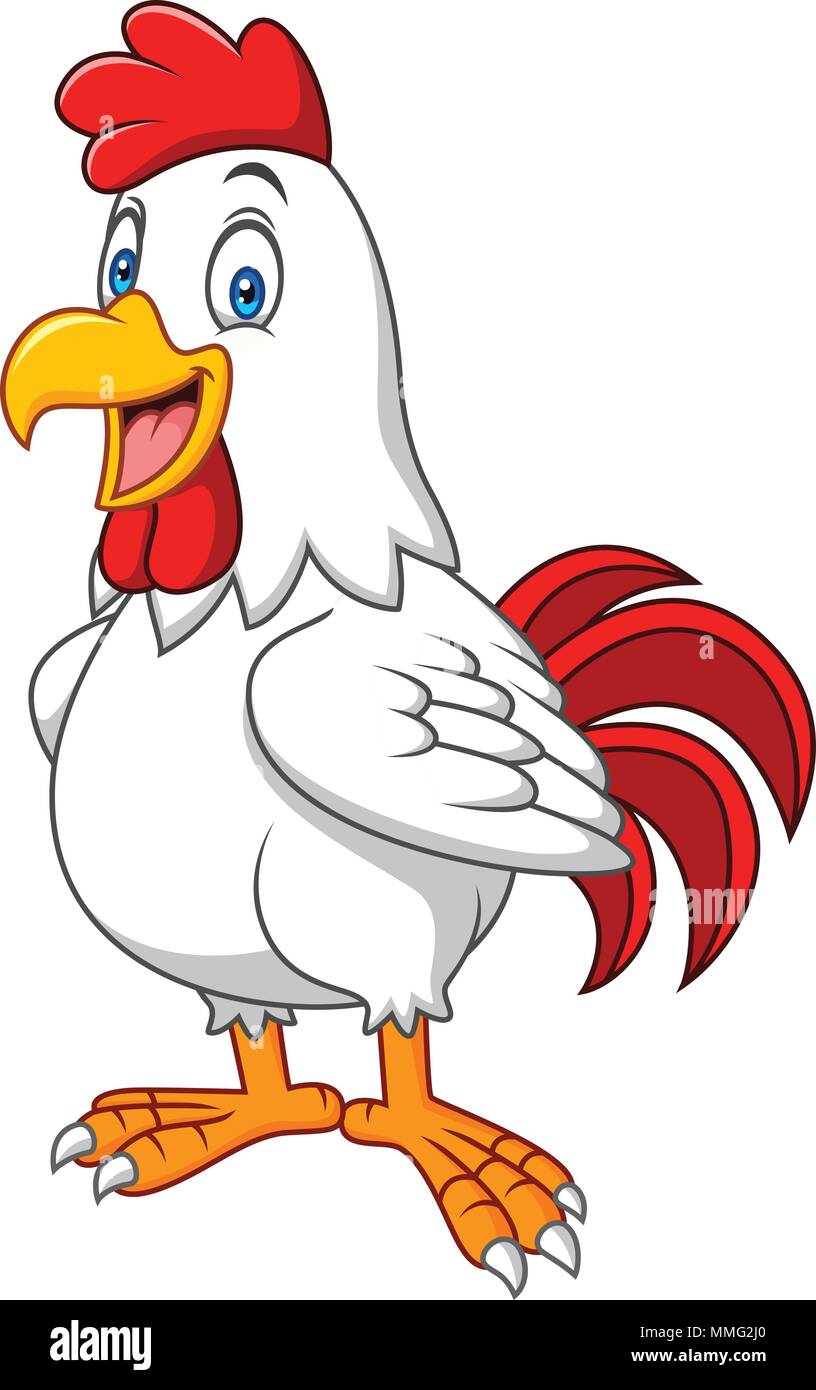 Cartoon happy rooster Stock Vector Image & Art - Alamy