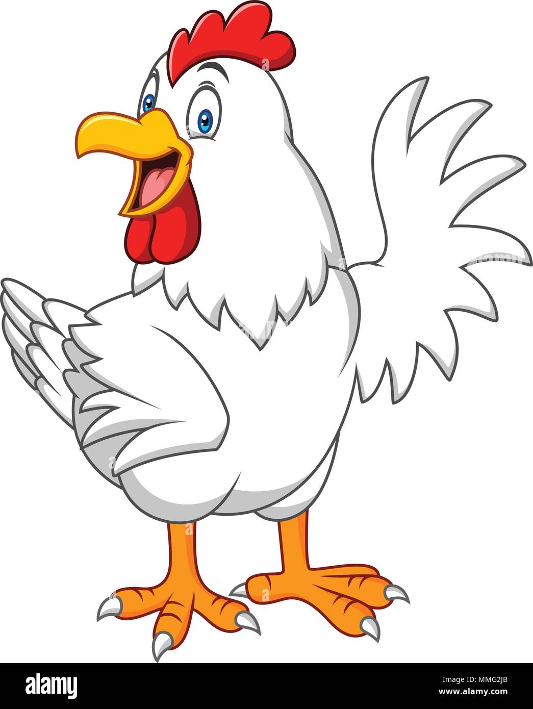 Cartoon happy hen Stock Vector Image & Art - Alamy