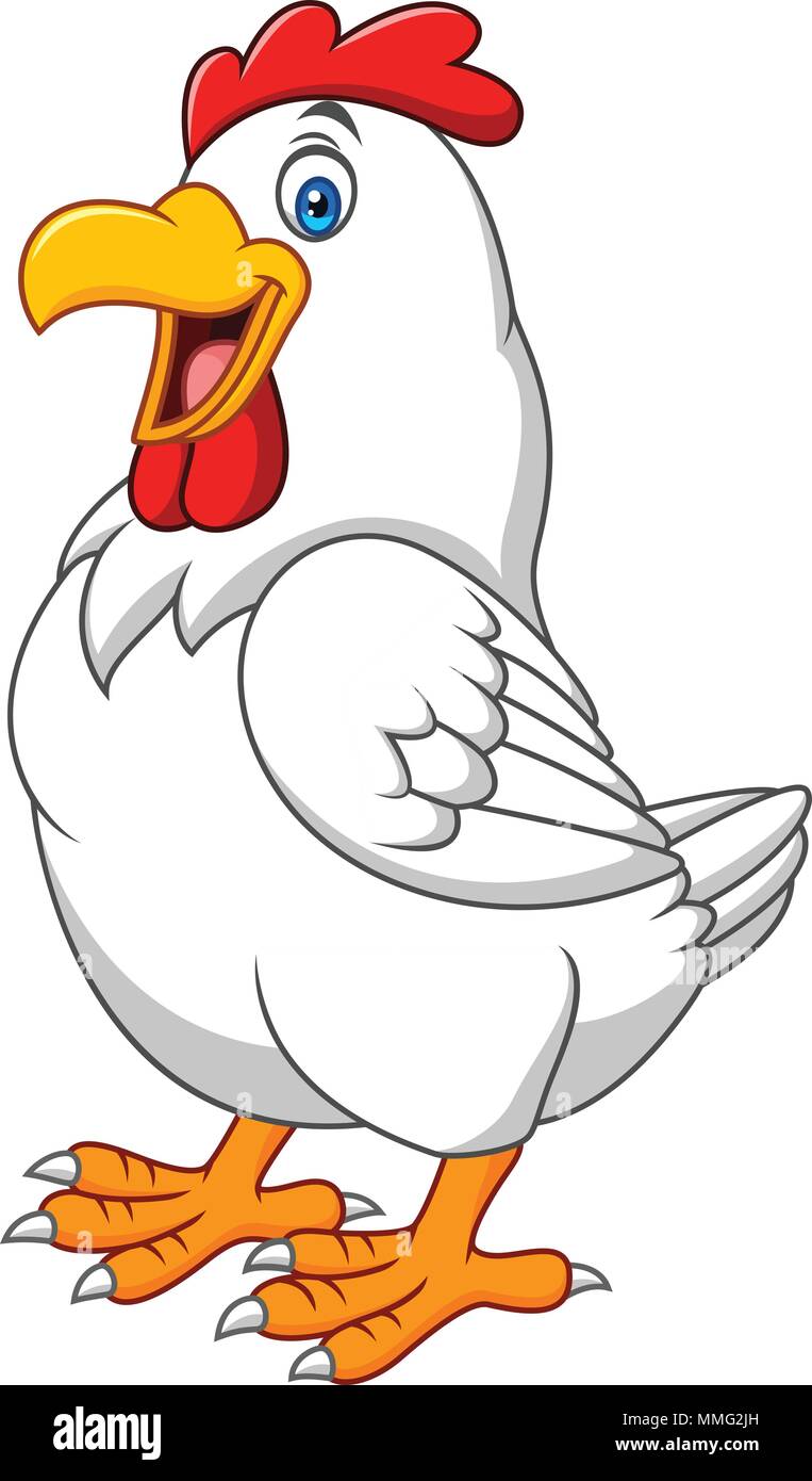 Cartoon happy hen Stock Vector Image & Art - Alamy