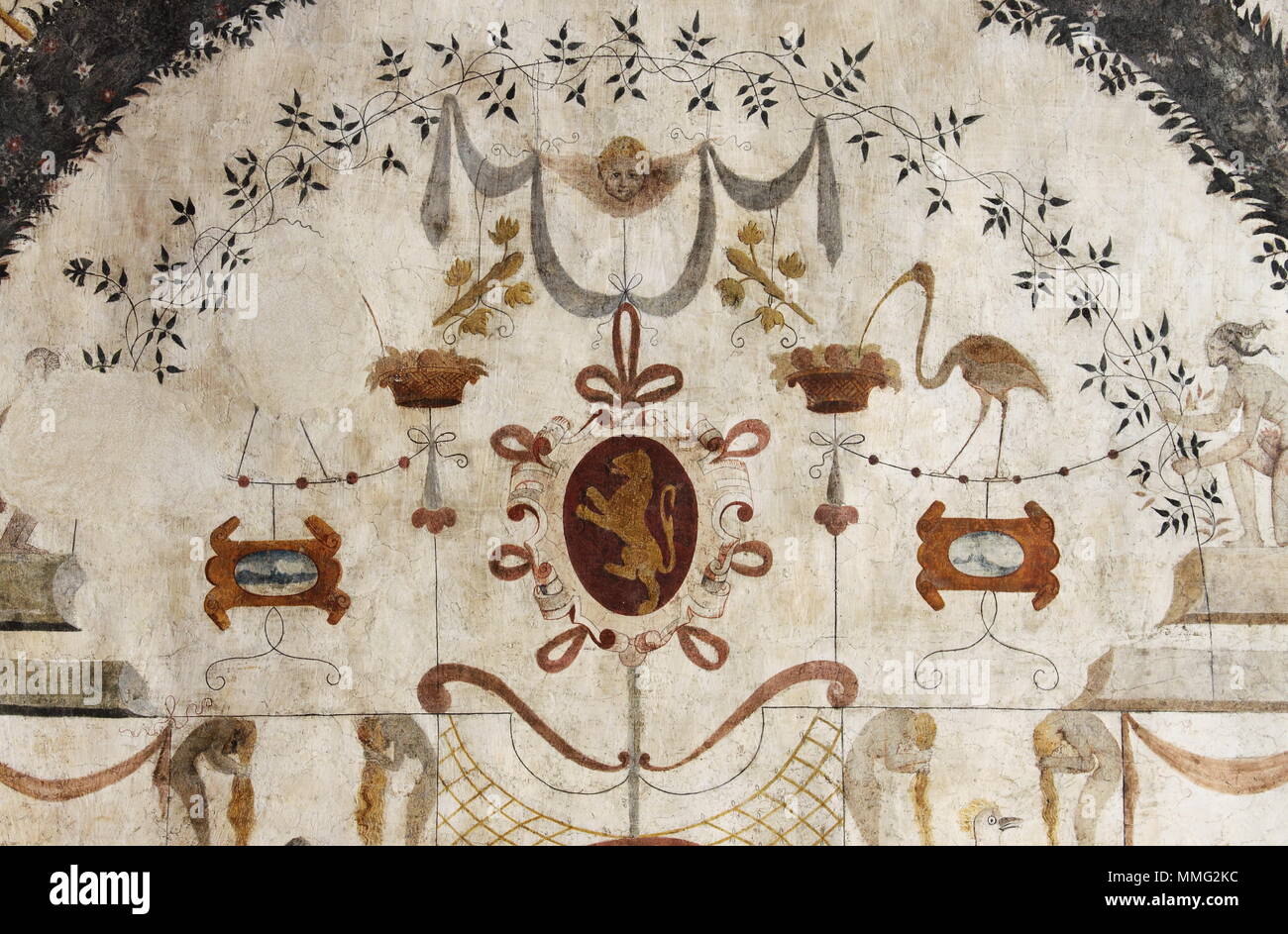 Detail of a grotesque ceiling Stock Photo - Alamy