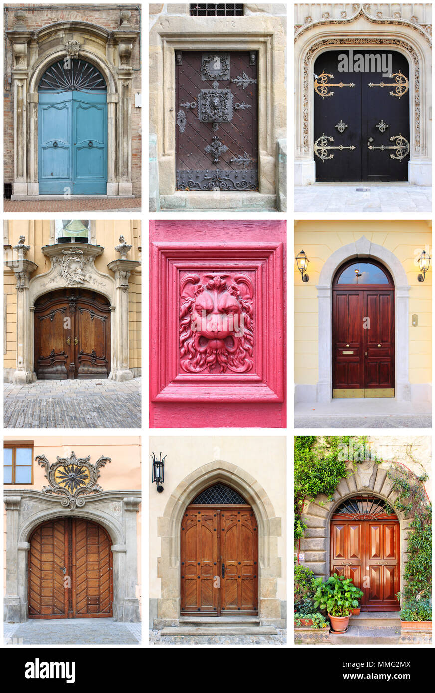 Collage of renaissance front doors Stock Photo - Alamy