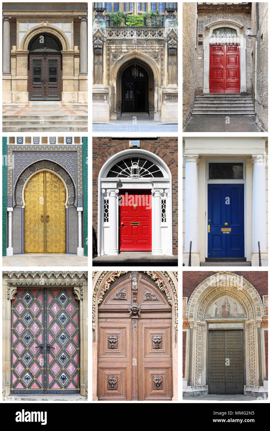 Collage of renaissance front doors Stock Photo - Alamy