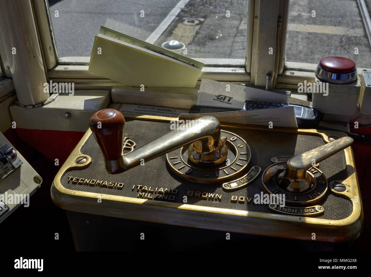 Control lever inside train hi-res stock photography and images - Alamy