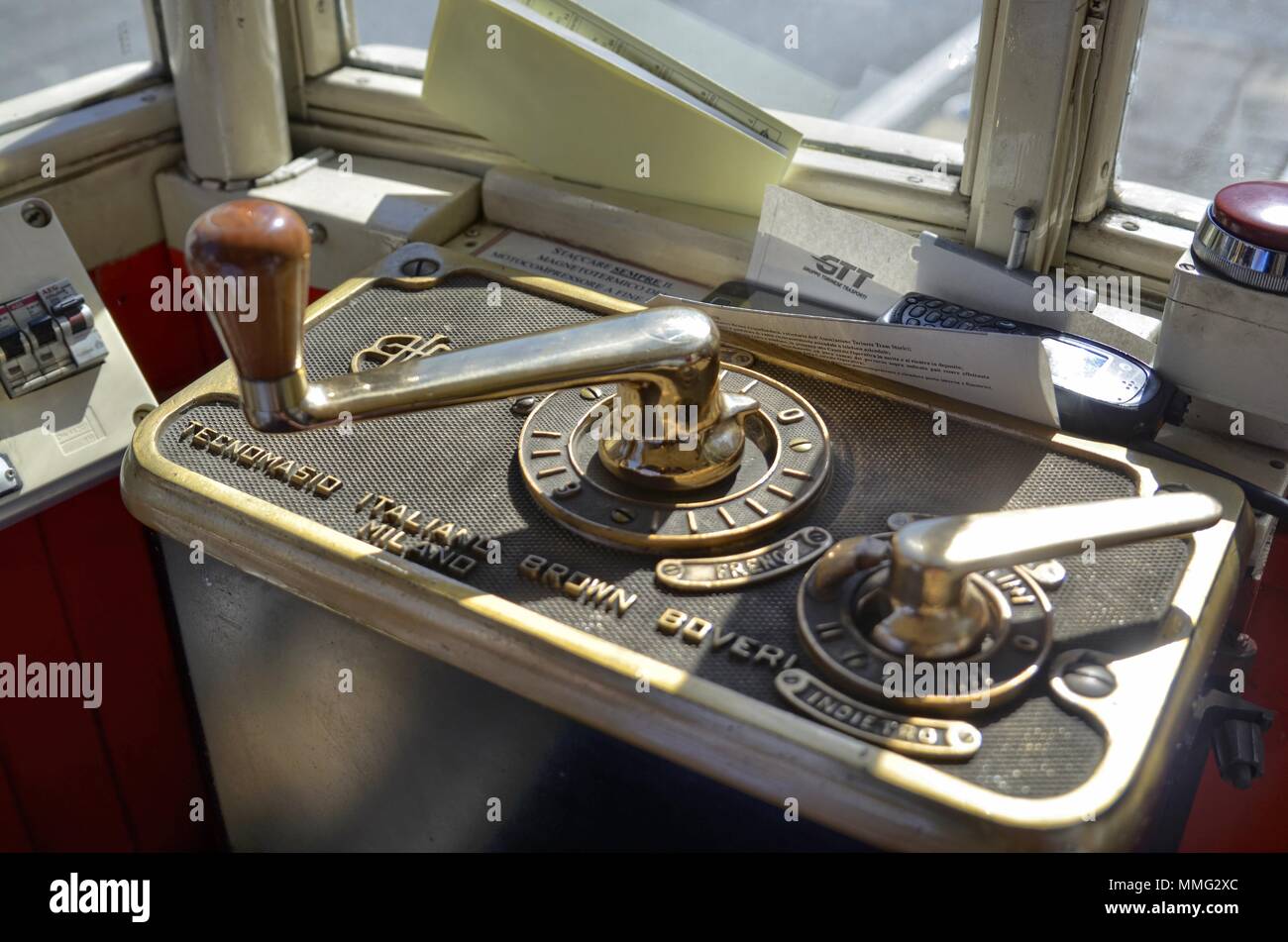 Control lever inside train hi-res stock photography and images - Alamy