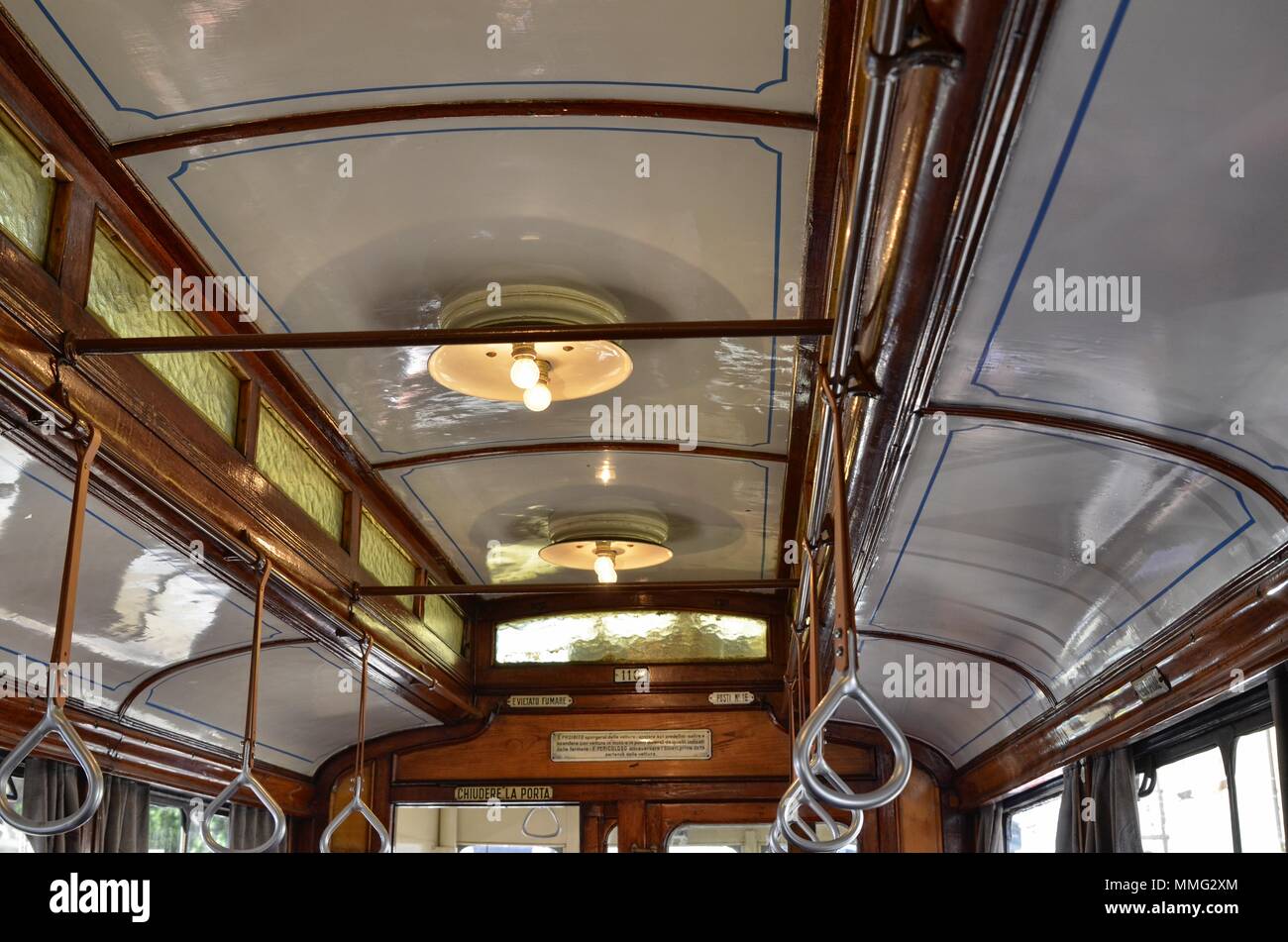 Turin, Piedmont, Italy. May 7 2017. The vintage tram No. 116 serving ...