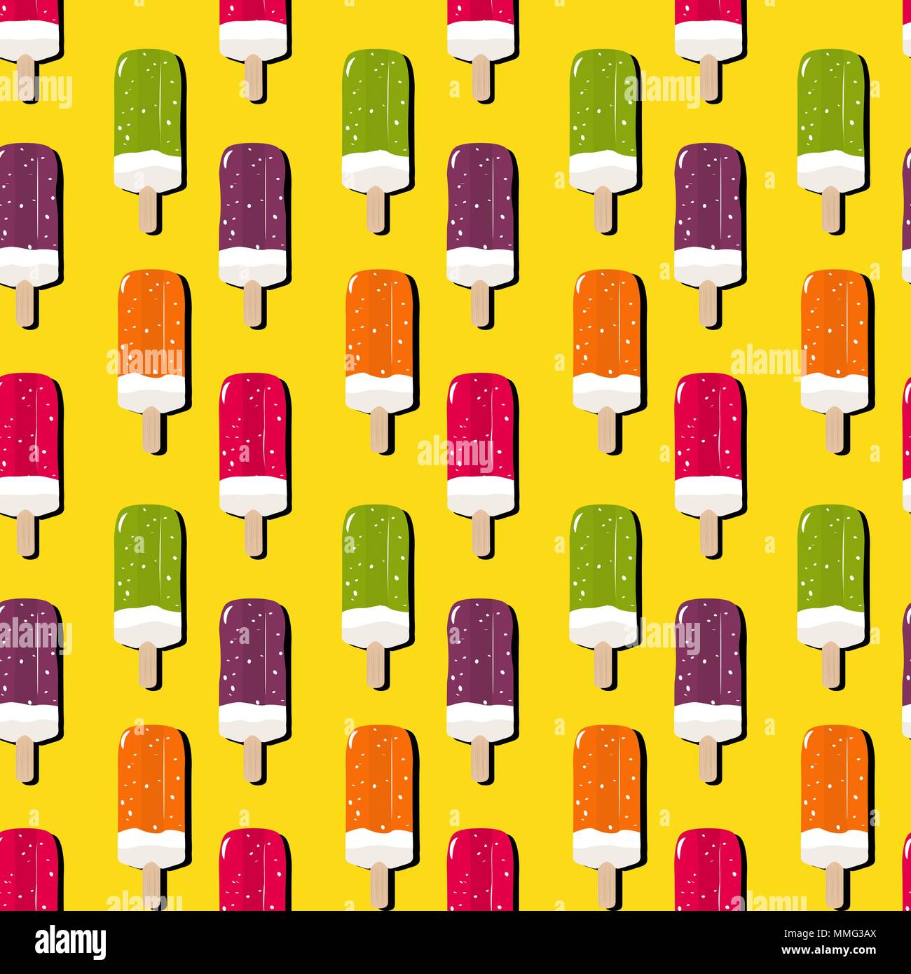 Seamless repeating background of multi-colored fruit ice cream Stock ...