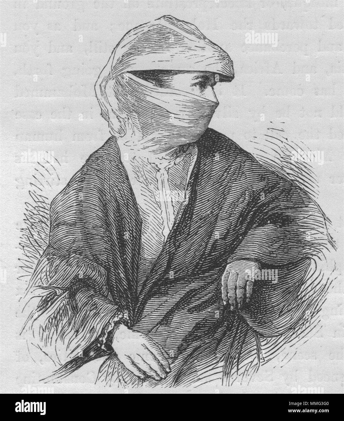 ISTANBUL. A Turkish Lady 1882 old antique vintage print picture Stock ...