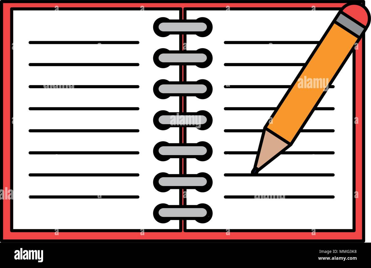 Notebook paper sheets sketchbook Stock Vector Images - Alamy