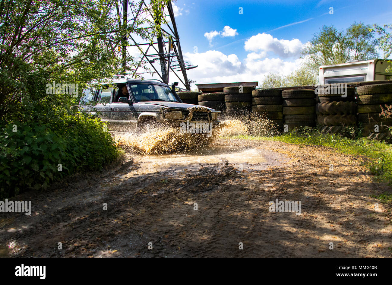 Range Rover SUV Sport Utility Vehicle with 4 x 4 four wheel drive off ...
