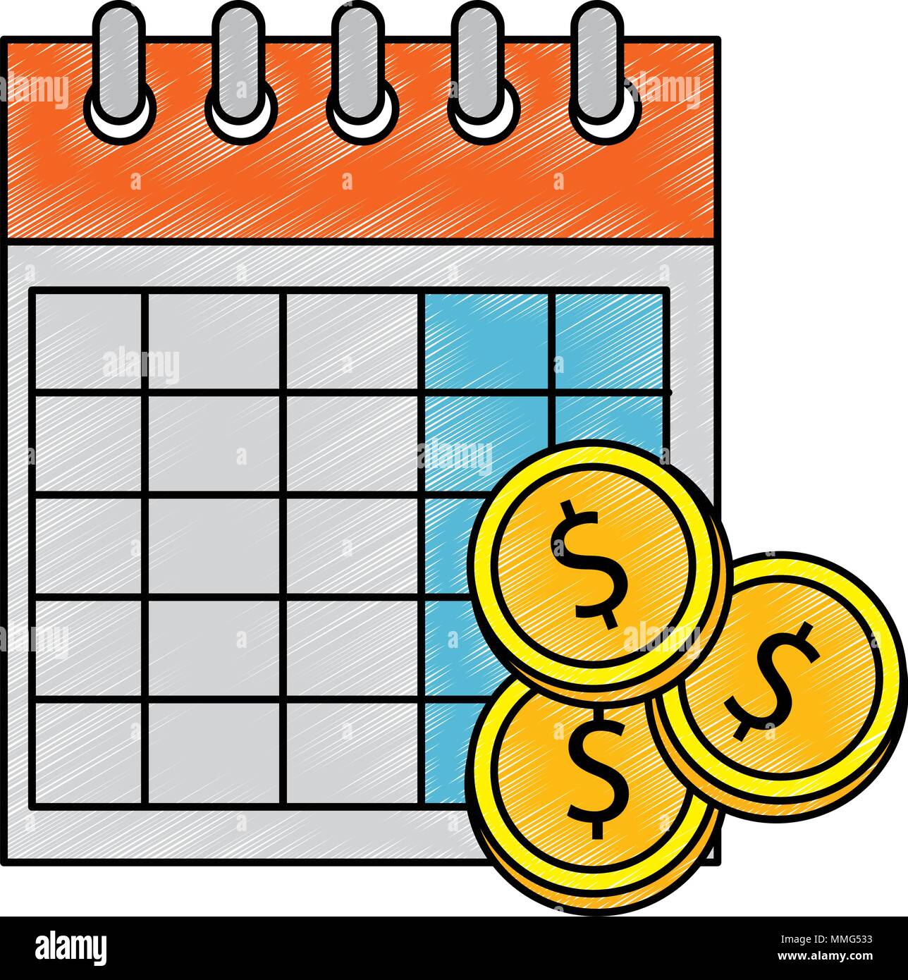 Spiral of coins Stock Vector Images - Alamy