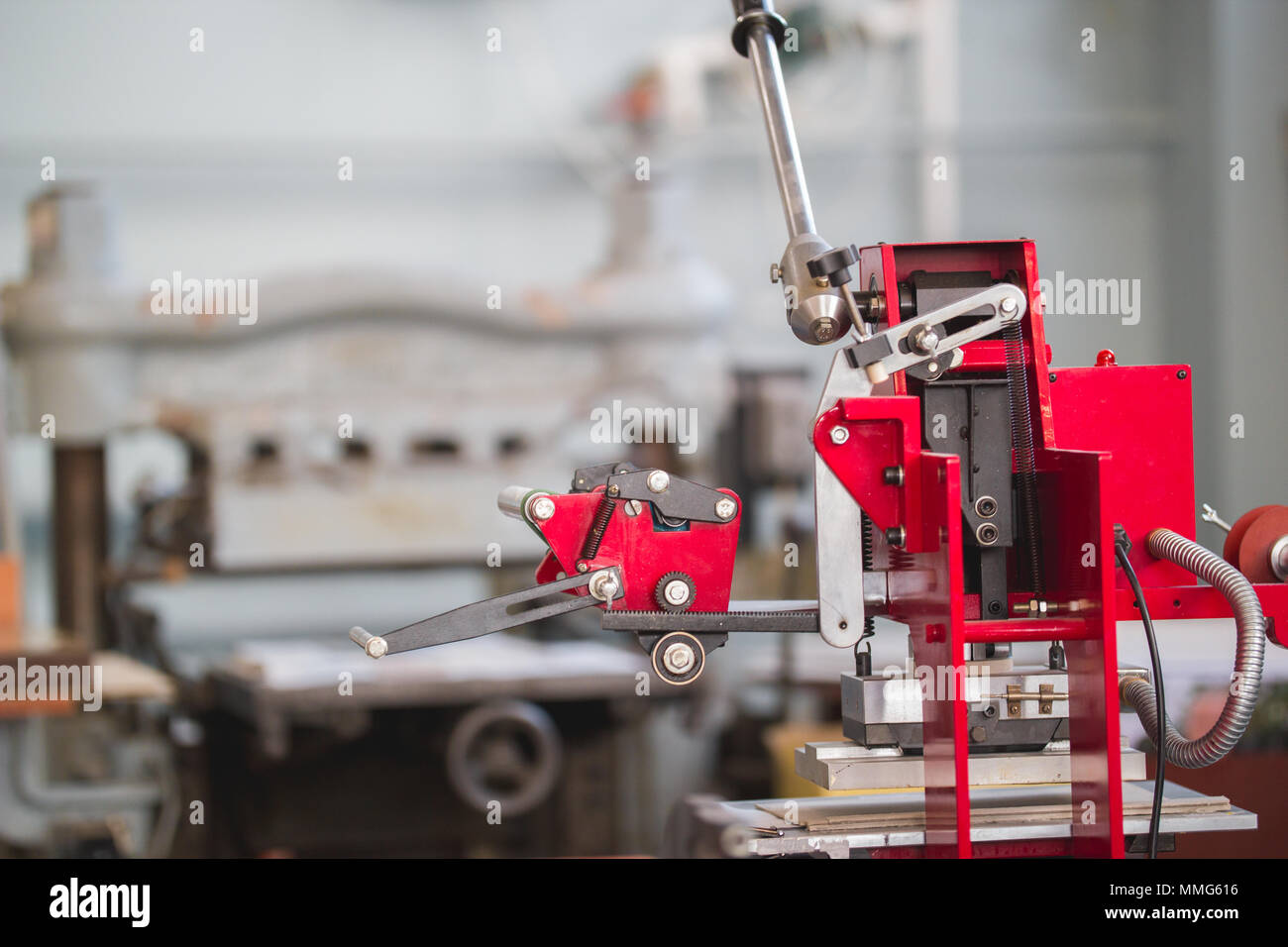 Professional modern printing press equipment in the typography Stock ...