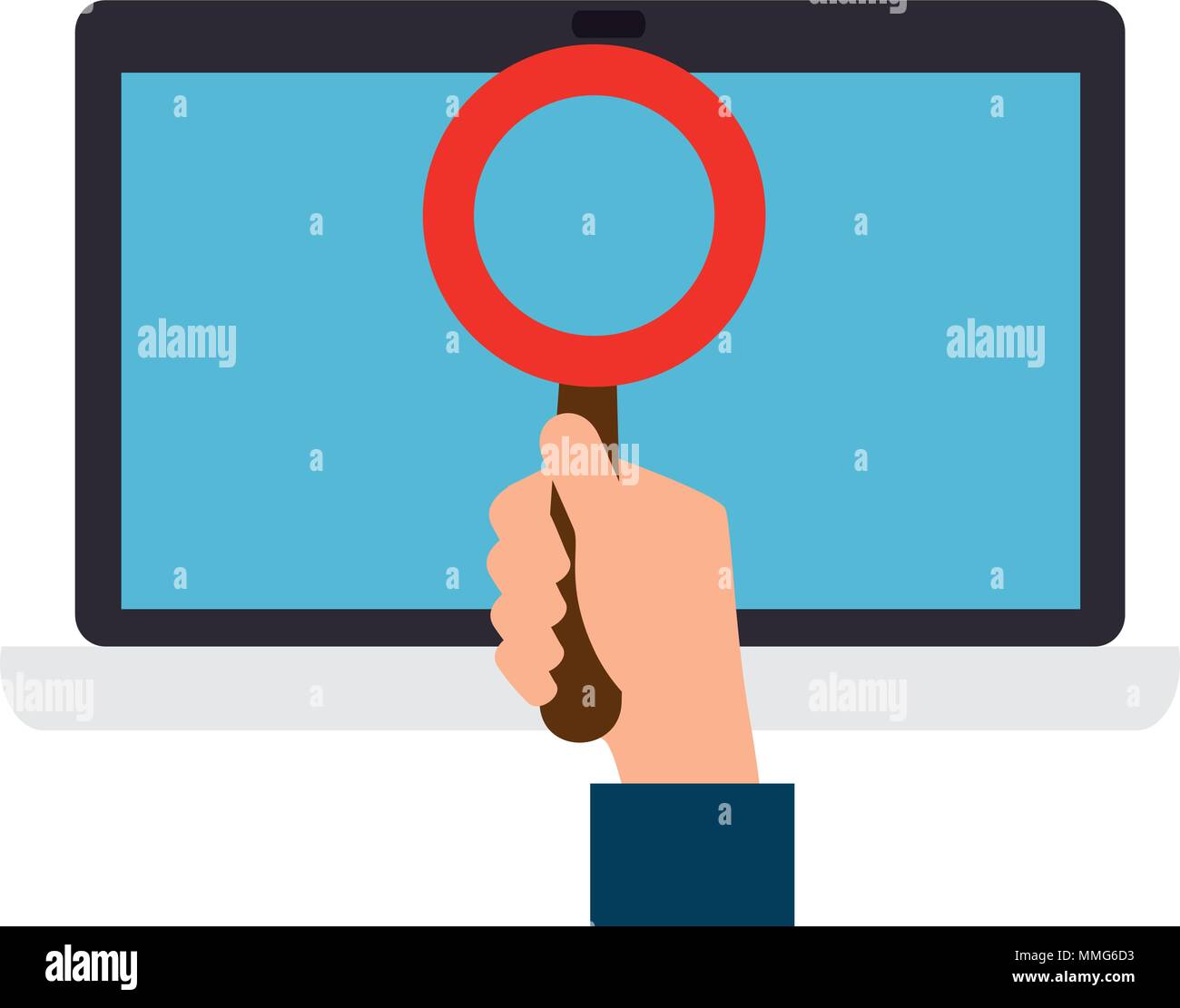 hand searching in computer laptop Stock Vector Image & Art - Alamy
