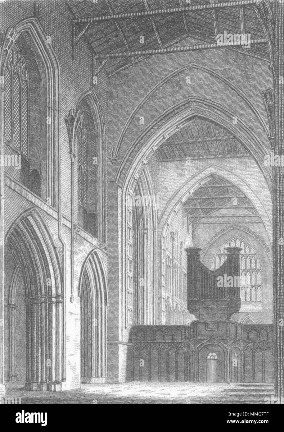 CHESHIRE. Chester Cathedral 1812 old antique vintage print picture ...