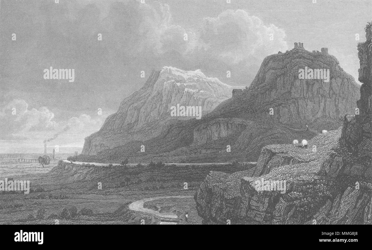 WALES. Remains Dyserth Castle, Flintshire. Gastineau 1831 old antique ...