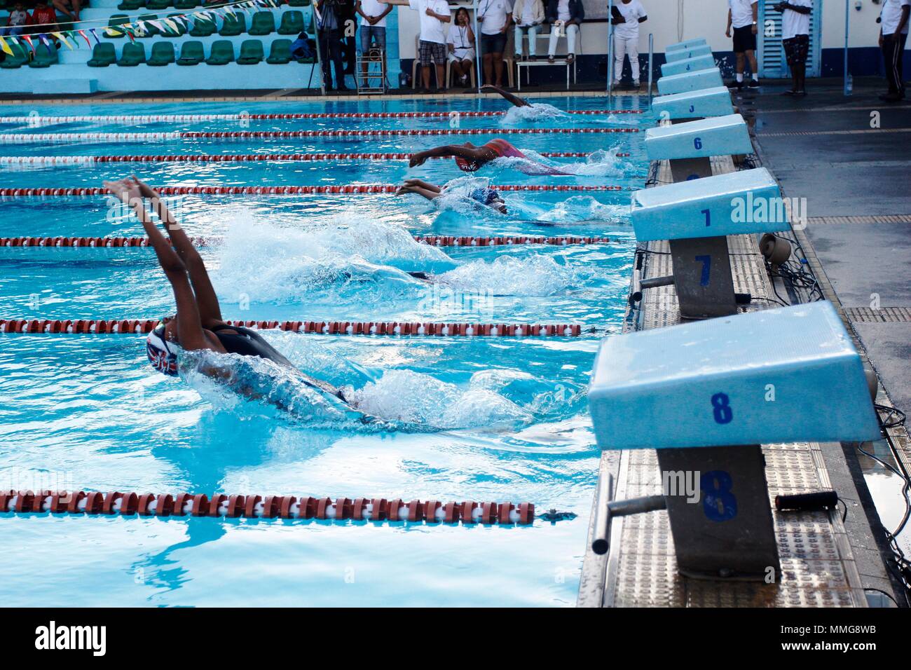 Swimming Pool, Beau Bassin.Mauritius Stock Photo - Alamy