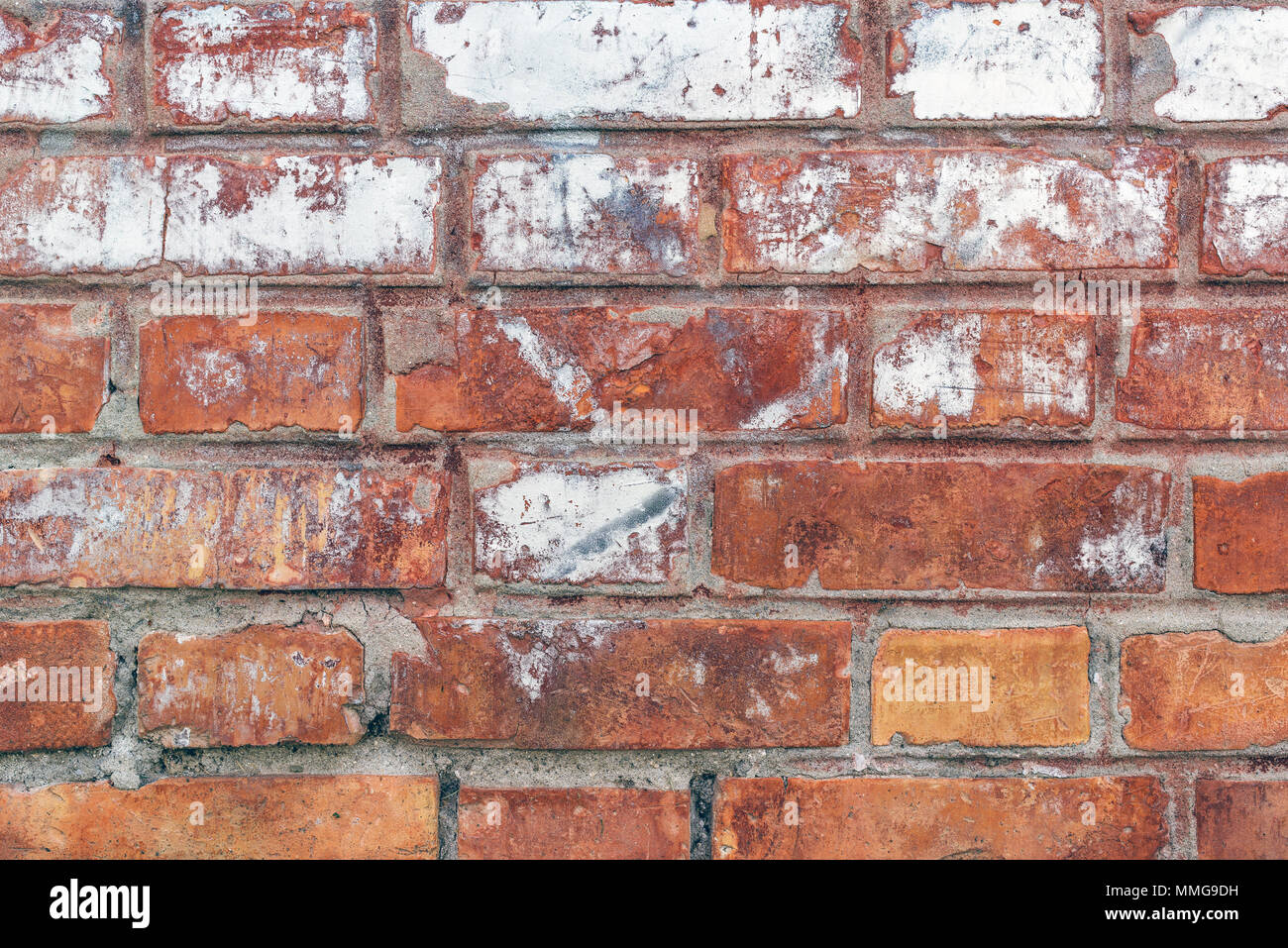 Brick wall grunge texture with scratch and distress marks as background ...