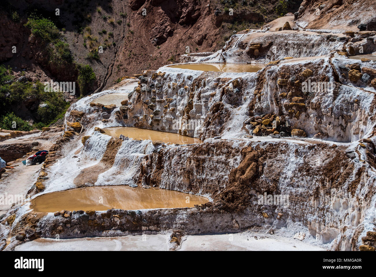 The salt mine of Peru Maras close to Cusco Stock Photo - Alamy