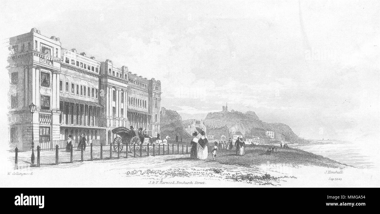 SUSSEX. Hastings, Verulam Buildings c1855 old antique vintage print ...