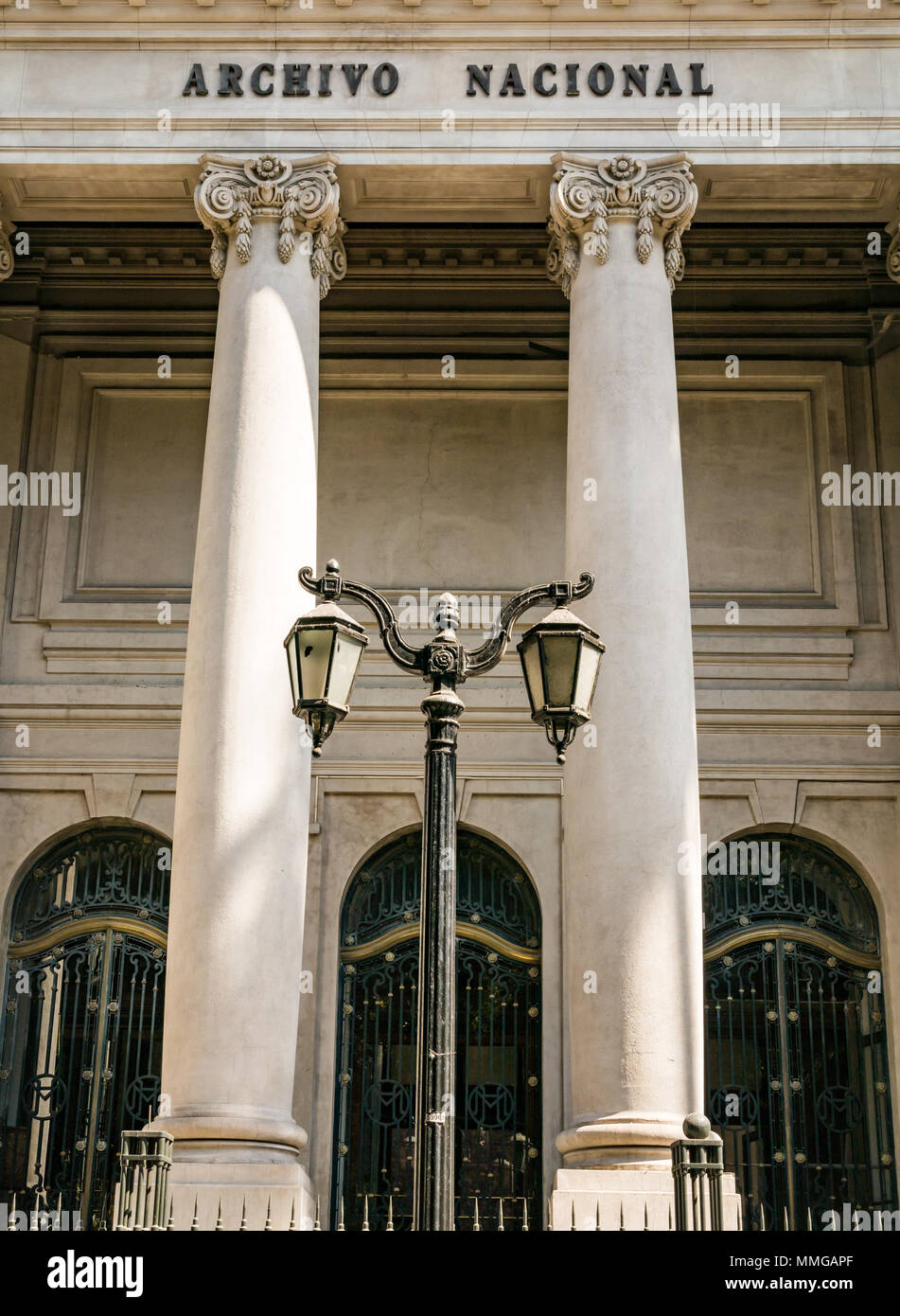 Front of the collonaded National Archive building of the National ...