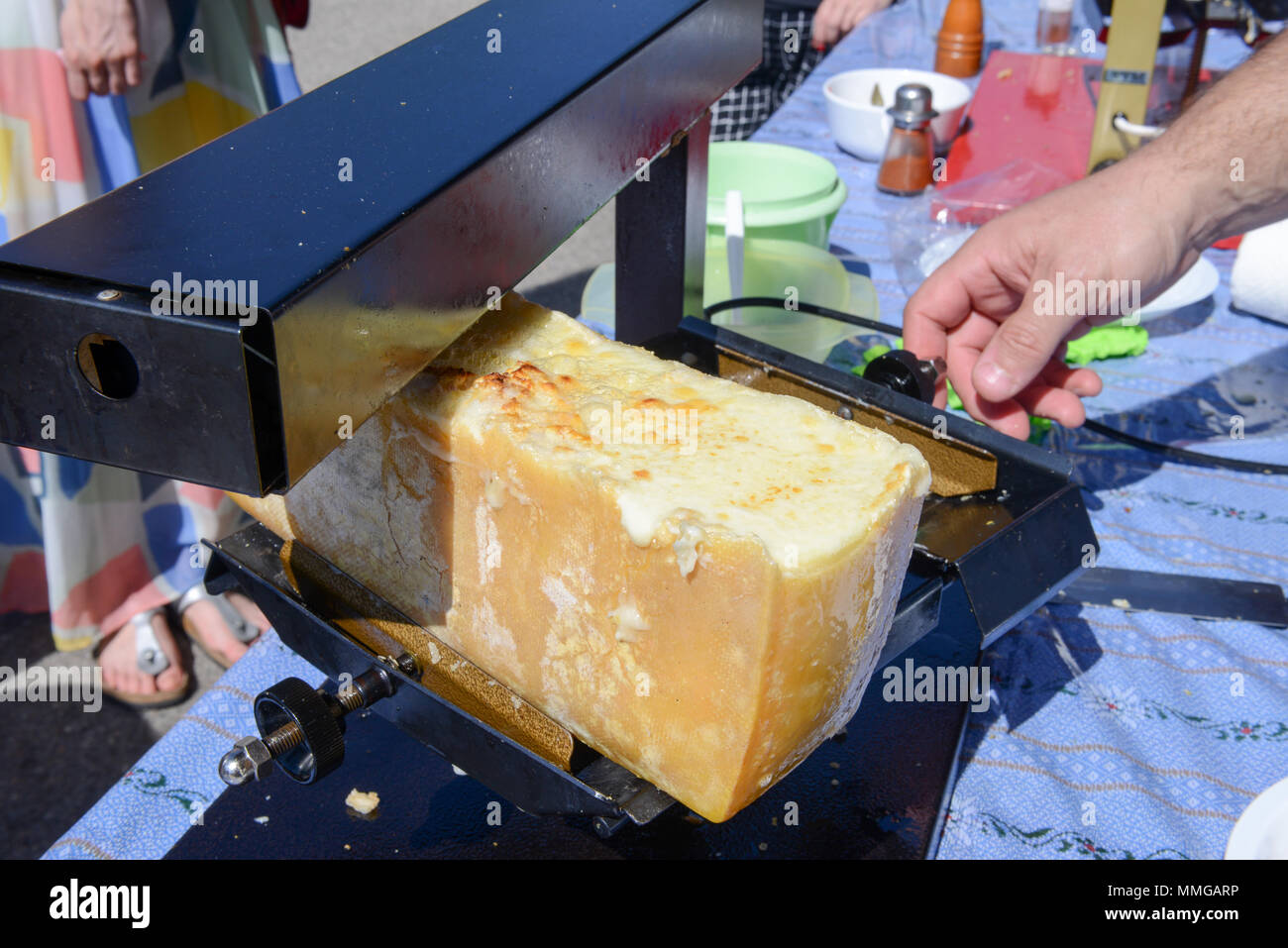 Raclette cheese melting hi-res stock photography and images - Alamy