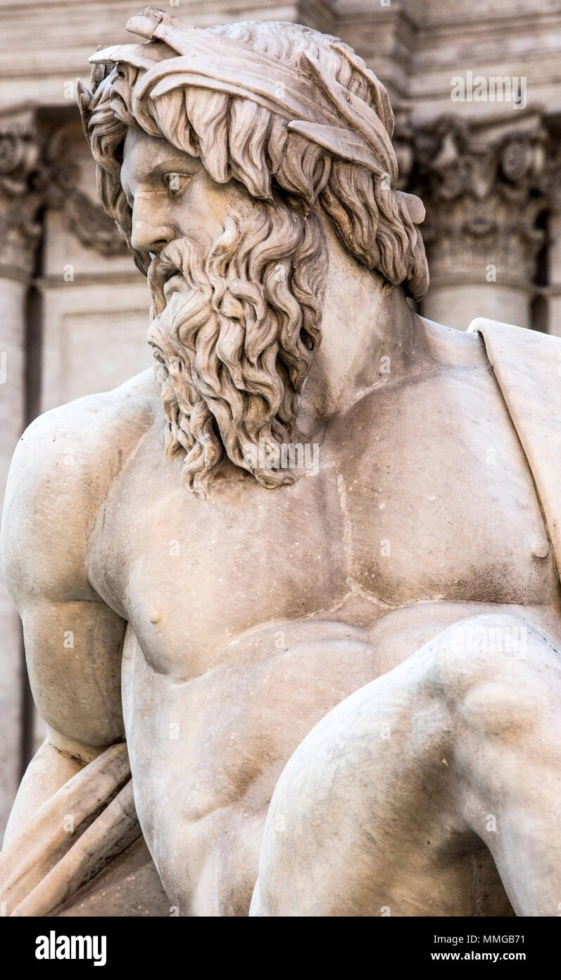The River God Ganges on the Fountain of the Four Rivers, designed by ...