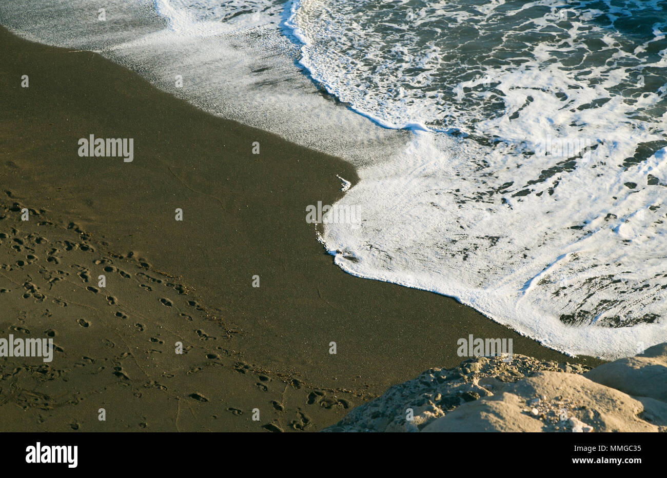 Black beach in Ajuy Beach, Fuerteventura Stock Photo - Alamy