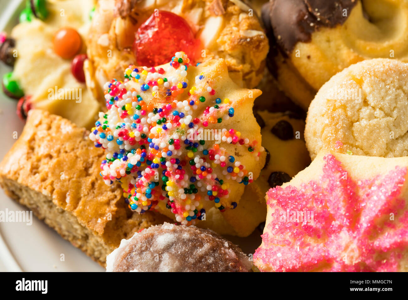 Homemade Sweet Assorted Italian Cookies Ready to Eat Stock Photo - Alamy